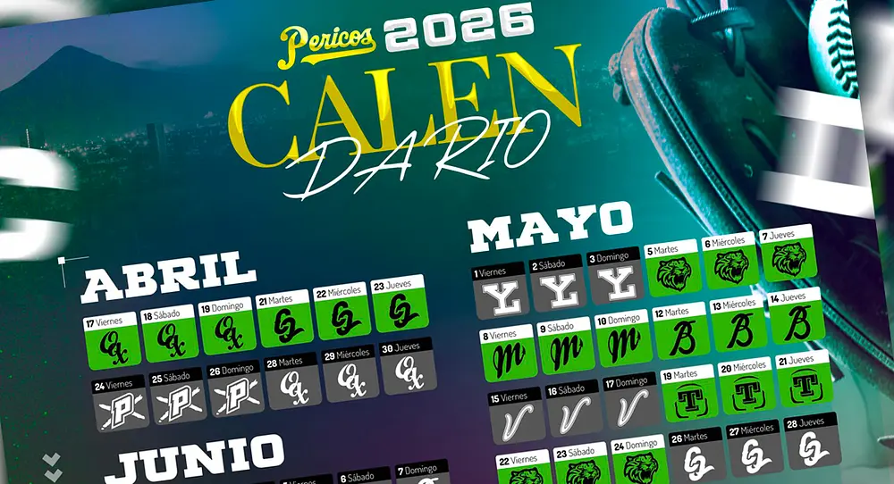 Calendario Pericos de Puebla 2026: series, partidos y fechas